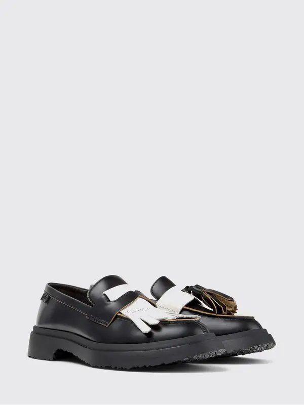 Camper Leather Loafers With Fringes And Tassels