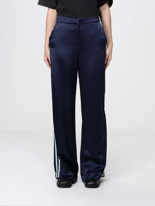 Off-White Satin Straight Trousers