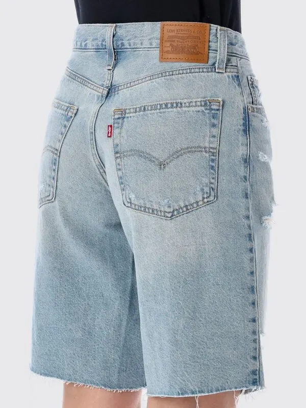 LEVI'S Cotton Denim Knee Length Shorts