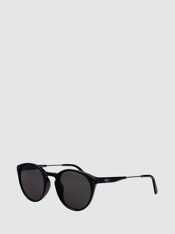 Calvin Klein Tortoiseshell Round Frame Sunglasses - Black