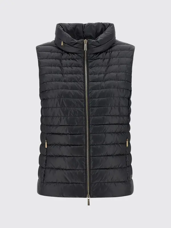 MOORER Padded And Quilted Zip Vest - Black