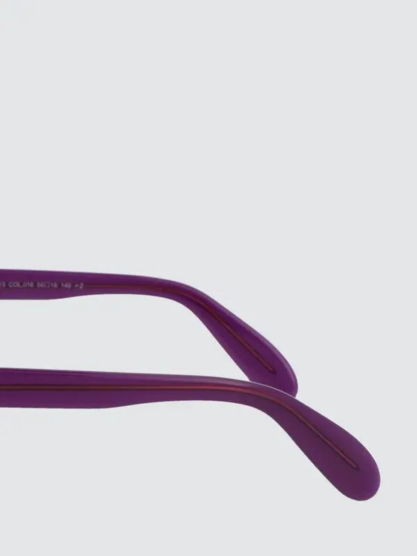 Cazal Rectangular Sunglasses In Purple Acetate With Gradient Lenses