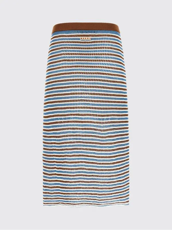 Marni Striped Knit Midi Skirt