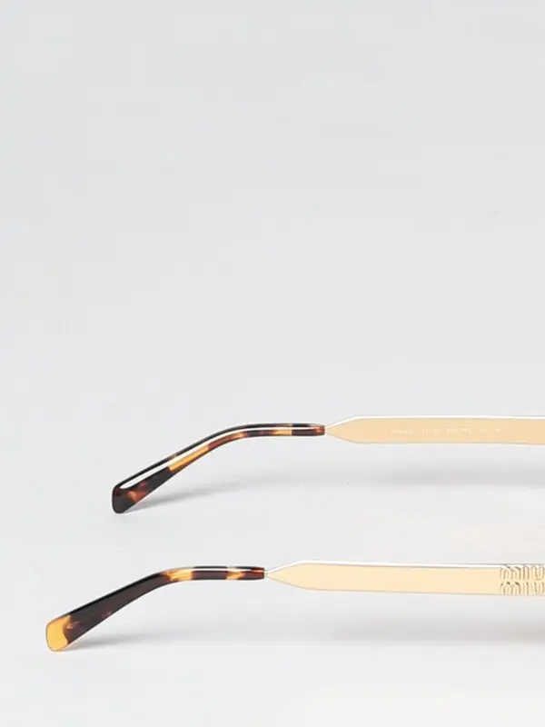 Miu Miu Rounded Metal Frame Sunglasses - Gold