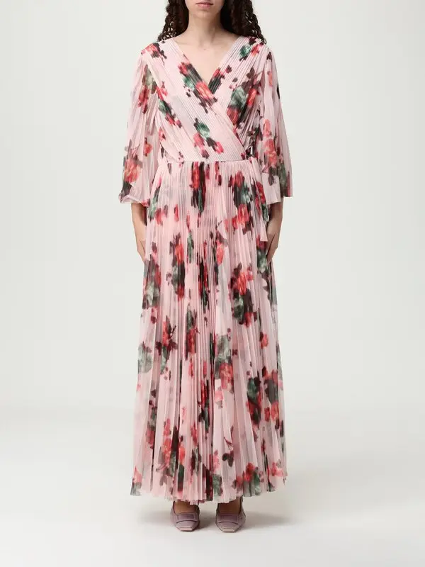 Philosophy Di Lorenzo Serafini Floral Pleated Maxi Dress - Pink