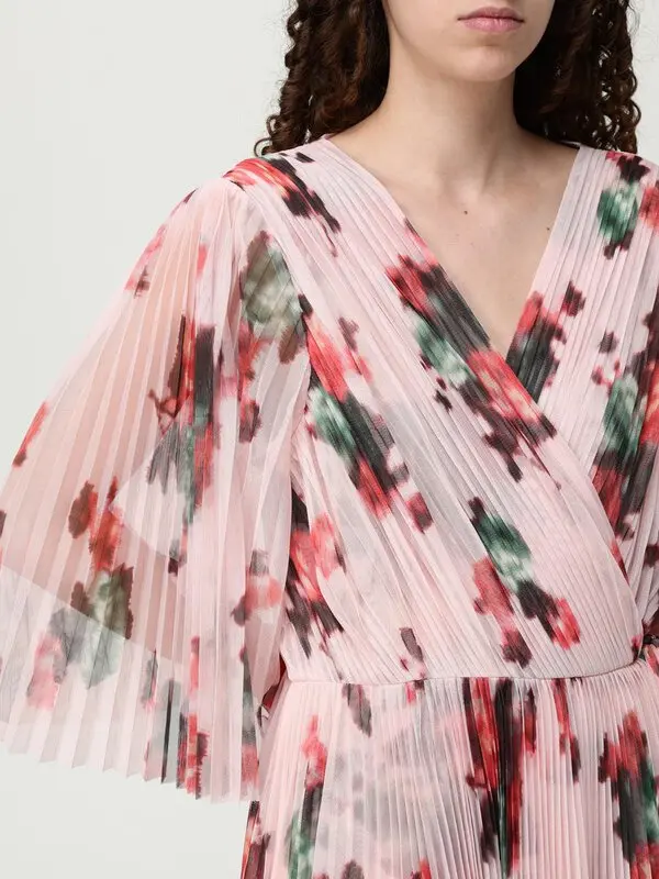 Philosophy Di Lorenzo Serafini Floral Pleated Maxi Dress - Pink