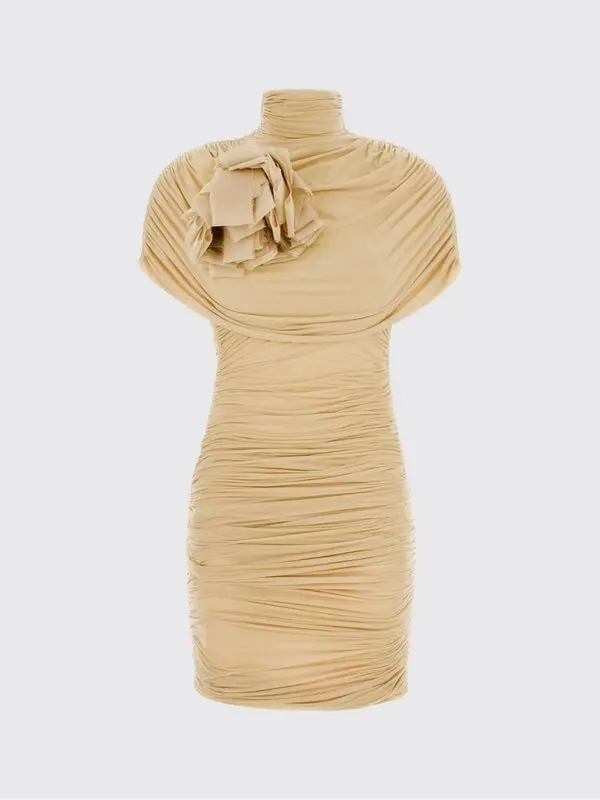 Magda Butrym Draped Cape Effect Midi Dress