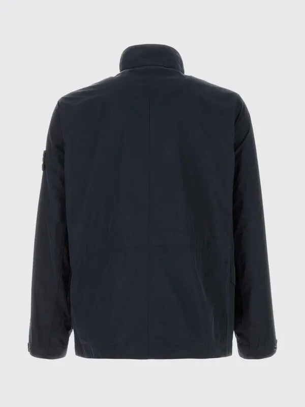 Stone Island High Neck Windbreaker Jacket - Navy