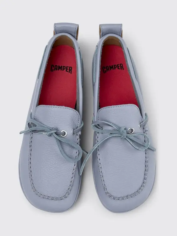 Camper Right Nina Leather Boat Loafers - Blue