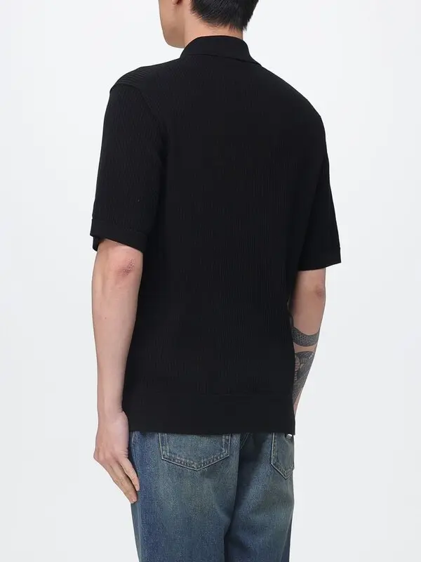 Dolce & Gabbana Cotton Knit Polo Shirt - Black