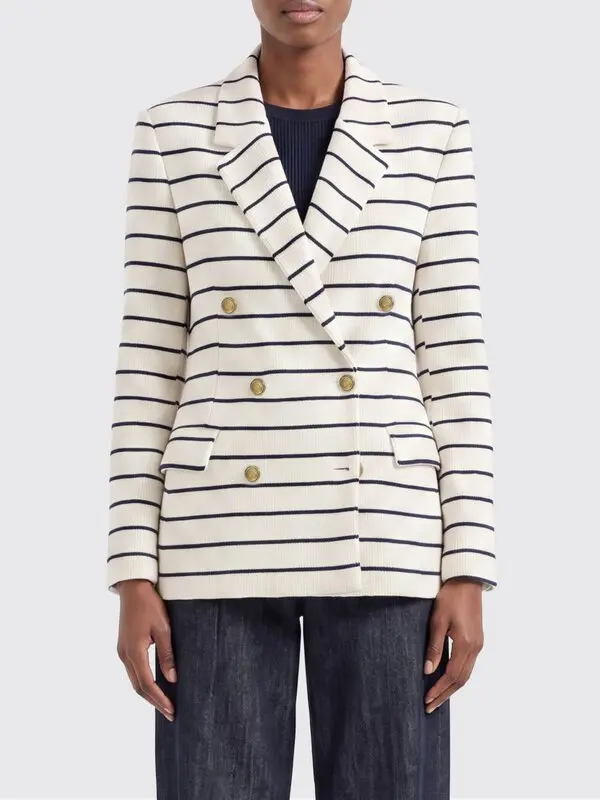 Brunello Cucinelli Striped Cotton Double-breasted Blazer