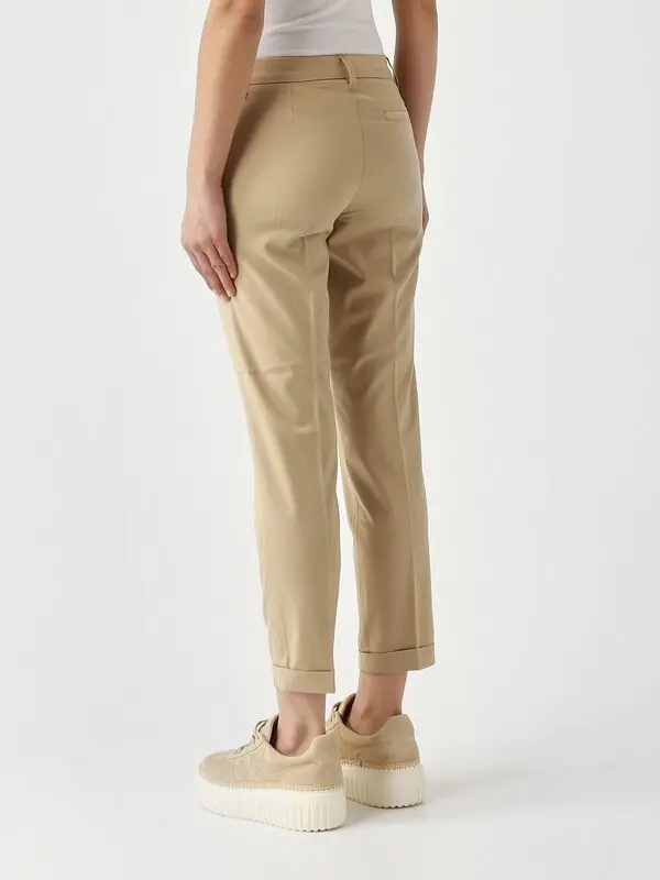 FAY Cotton Chino Trousers - Brown