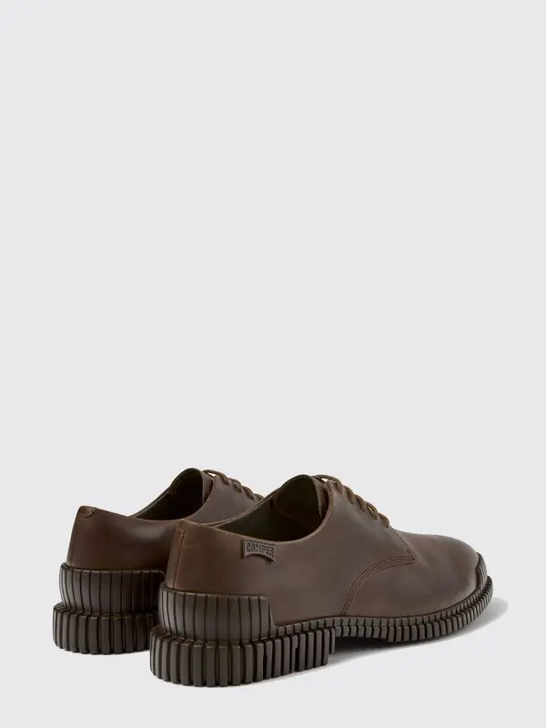 Camper Pix Derby Shoes In Smooth Leather With Xl Extralight® Sole - Brown