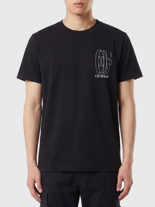 Off-White Cotton Arrow T-shirt - Black