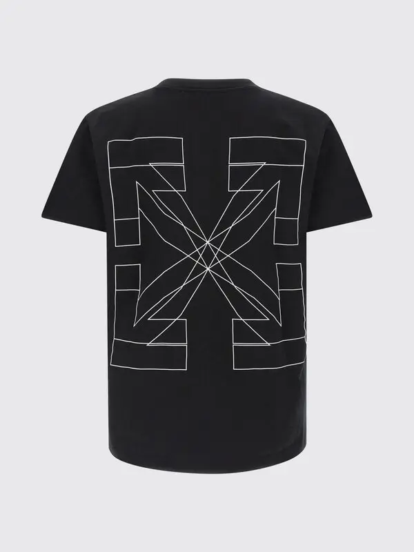 Off-White Cotton Arrow T-shirt - Black