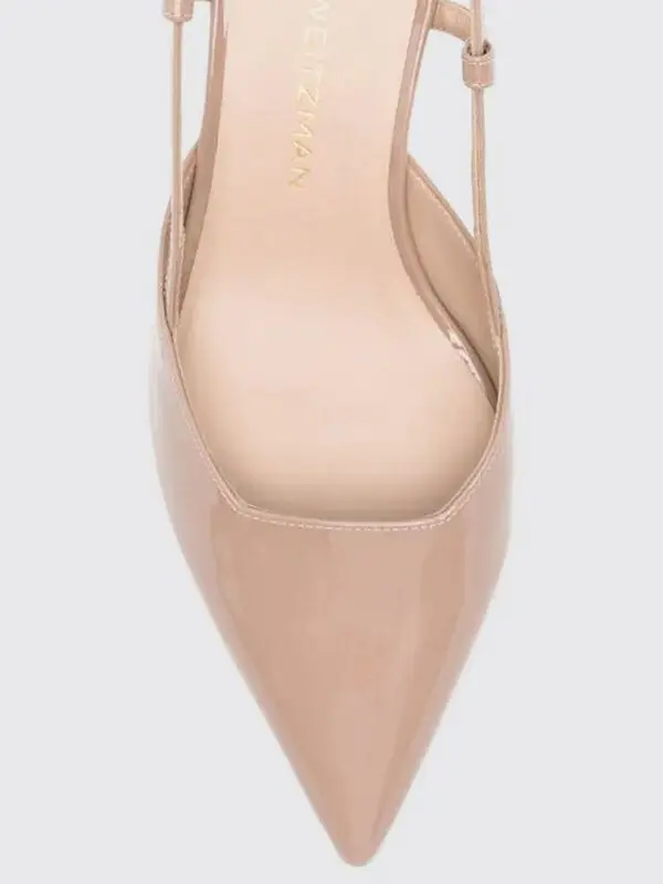 STUART WEITZMAN Vinnie Patent Slingback - Beige