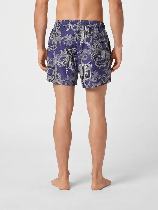 Philipp Plein Printed Polyester Swimsuit