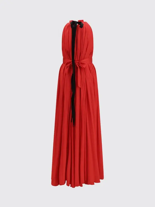SA SU PHI Halterneck Off-the-shoulder Cotton Blend Maxi Dress - Red