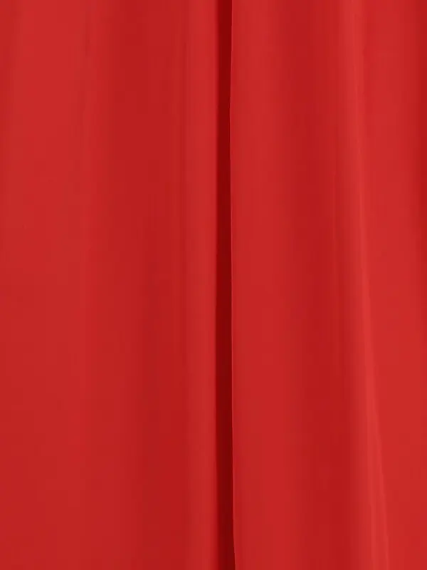 SA SU PHI Halterneck Off-the-shoulder Cotton Blend Maxi Dress - Red