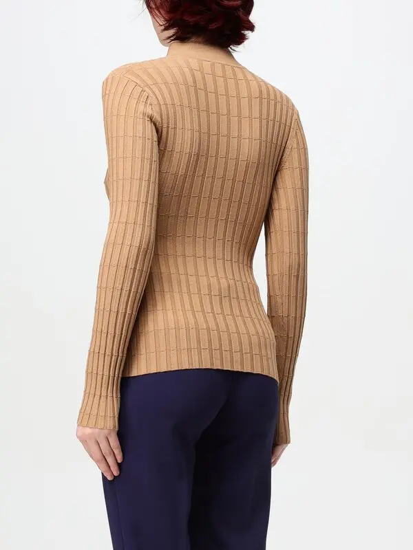 Elisabetta Franchi Ribbed Knit Jumper With Button Detail
