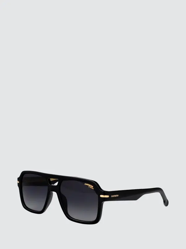 Carrera Eyewear Rectangular Acetate Aviator Sunglasses With Double Bridge - Black
