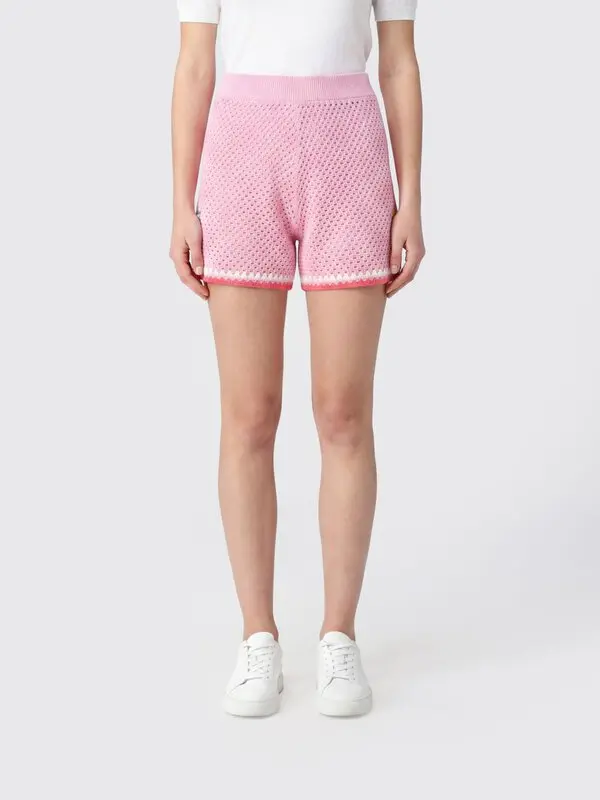 MC2 SAINT BARTH Crocheted Shorts With Graphic Motif - Multicolor