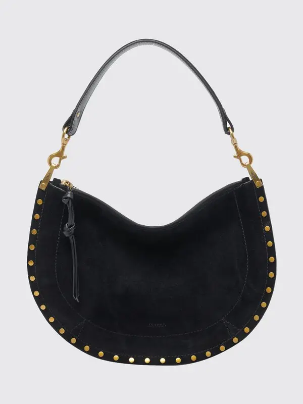 Isabel Marant Étoile Oskan Suede Shoulder Bag With Studs - Black