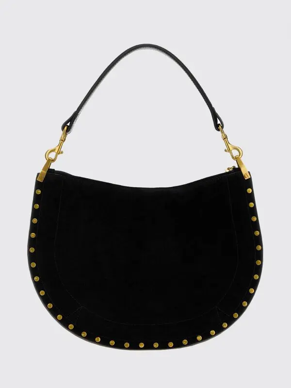 Isabel Marant Étoile Oskan Studded Suede Hobo Bag - Black