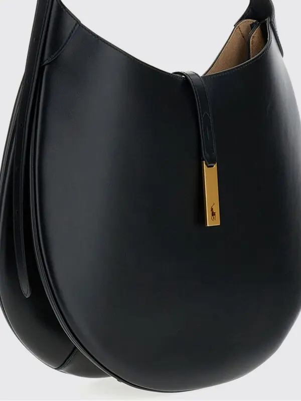 Polo Ralph Lauren Leather Hobo Bag - Black
