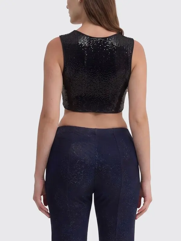 MARGHERITA MACCAPANI Bralette Crop Top In Technical Fabric And Sequins