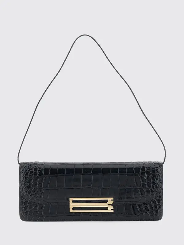 Victoria Beckham Dorian Croc-effect Calfskin Shoulder Bag