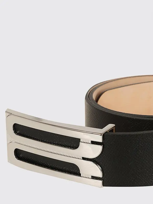 Victoria Beckham Dorian Calf Leather Belt With Logo Buckle