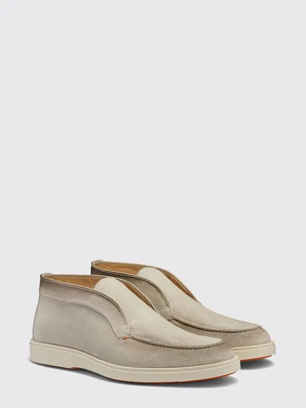 Santoni Suede Boots - Natural