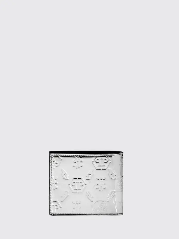 Philipp Plein Laminated Calf Leather Pp Wallet