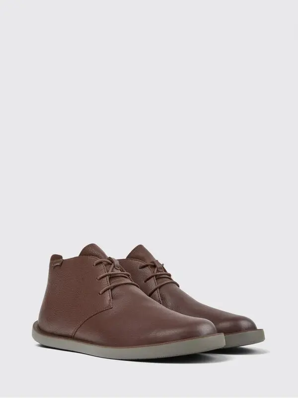 Camper Lace Up Leather Ankle Boots