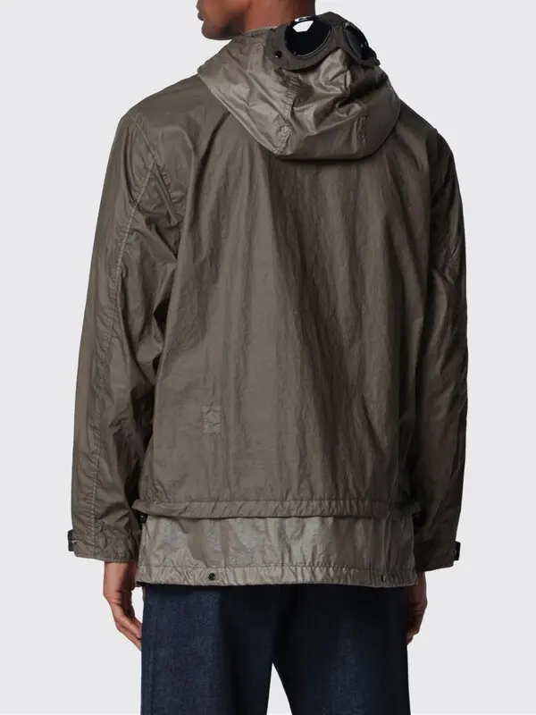 C.P. COMPANY Bi-tm Mixed Technical Fabric Hooded Windbreaker