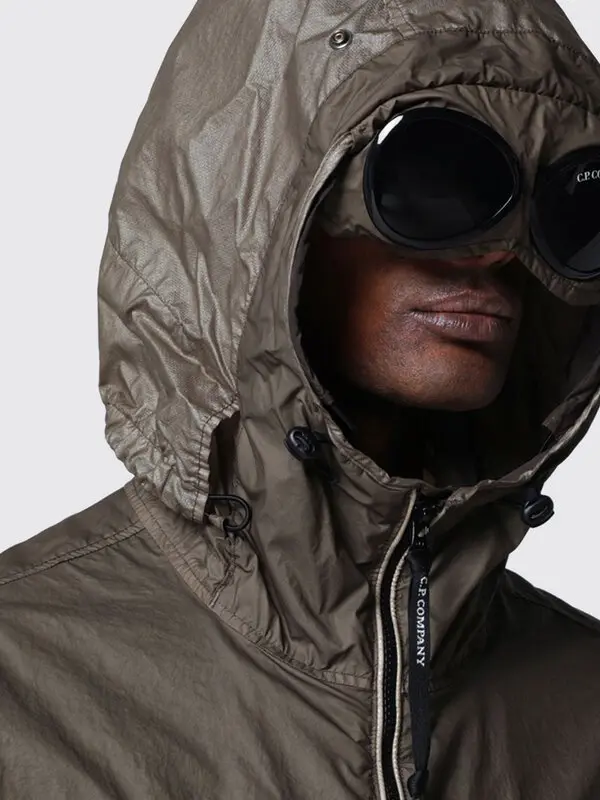 C.P. COMPANY Bi-tm Mixed Technical Fabric Hooded Windbreaker
