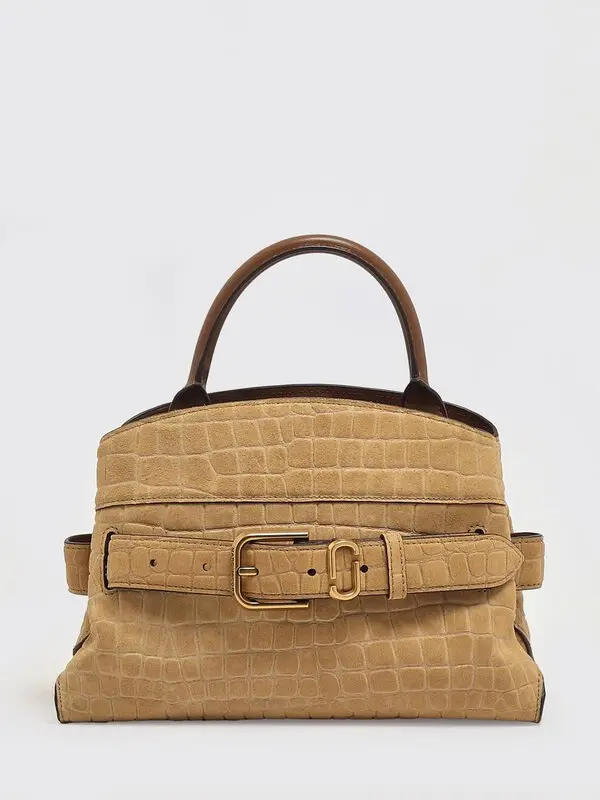 Marc Jacobs The Satchel Crocodile Print Suede Bag