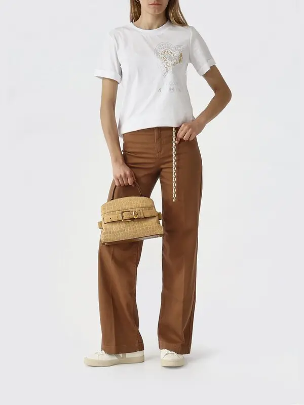 Marc Jacobs The Satchel Crocodile Print Suede Bag