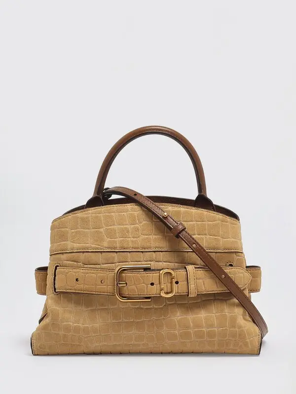 Marc Jacobs The Satchel Crocodile Print Suede Bag