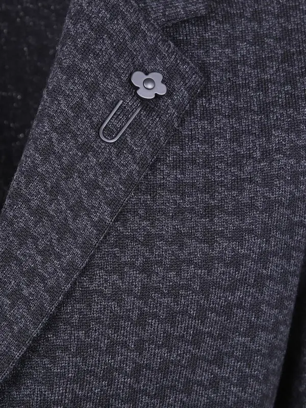 LARDINI Houndstooth Knit Blazer
