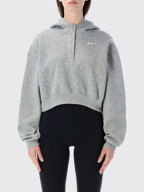 Nike Phoenix Fleece Cotton Blend Sweatshirt - Grey