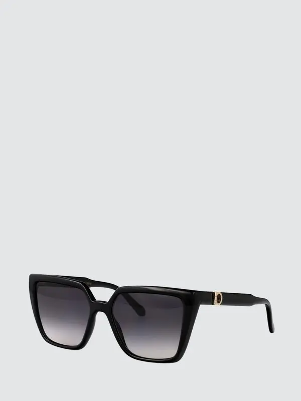 FERRAGAMO Rectangular Cat-eye Acetate Sunglasses With Gancini Logo