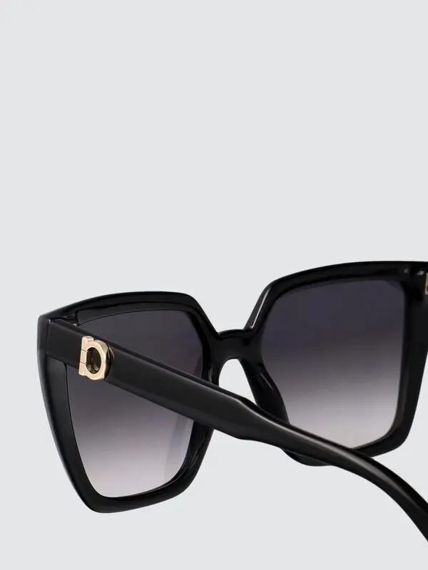 FERRAGAMO Rectangular Cat-eye Acetate Sunglasses With Gancini Logo