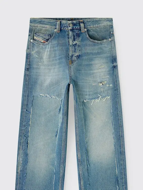 DIESEL® Wide Leg Denim Jeans