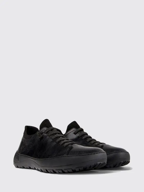 Camper Peu Serra Grained Leather Slip-on Sneakers With Vibram Sole