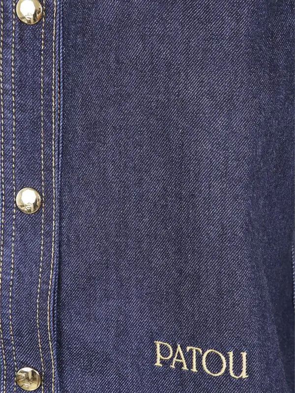 PATOU Denim Shirt With Contrast Stitching