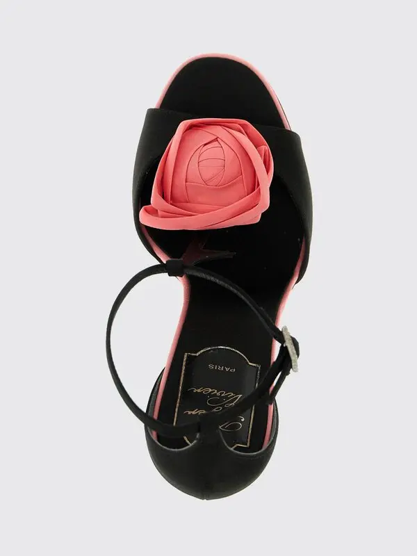 ROGER VIVIER Floral Embellished Heeled Sandals