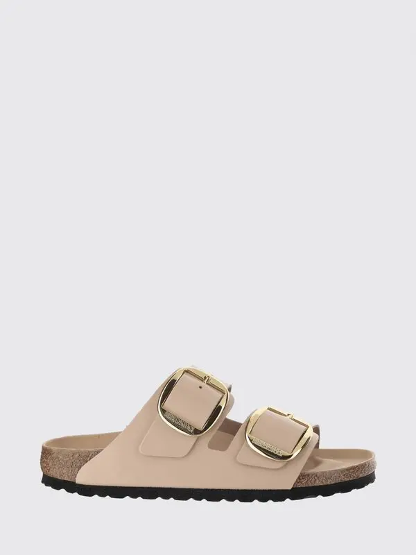 BIRKENSTOCK Arizona Big Buckle Brushed Leather Sandals - Beige