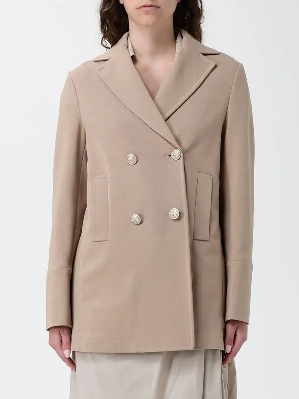 CIRCOLO 1901 Double-breasted Cotton Coat - Brown